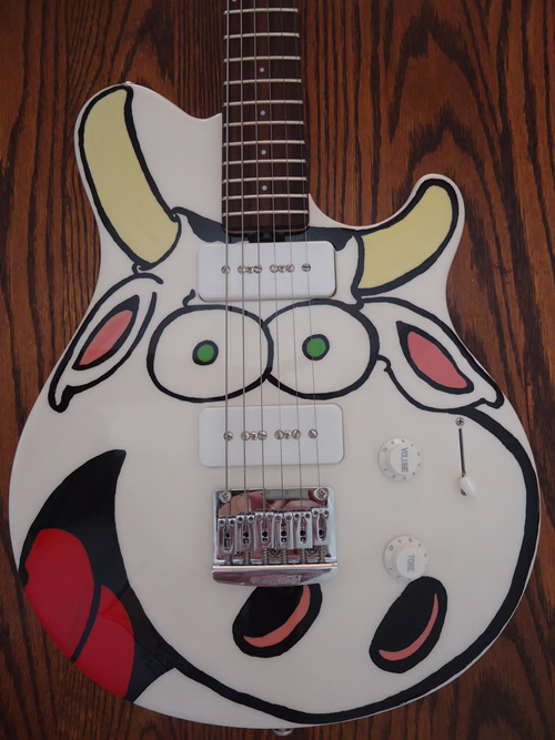 Cow Guitar by Rubes Cartoons